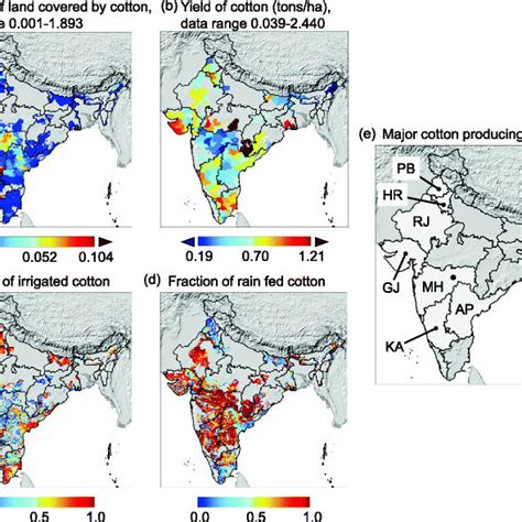 Cotton Production In India A The Proportion Of Land Planted To Cotton Download Scientific