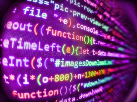 Abstract Information Technology Modern Background Code On Dark