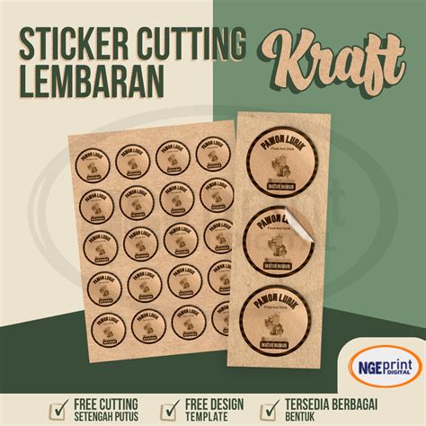 Jual Bebas Pilih Bahan Sticker Label Makanan Murah Cetak Stiker
