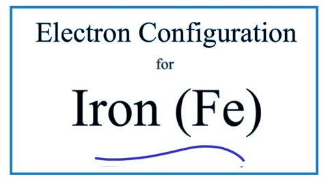 Electron Configuration Of Iron