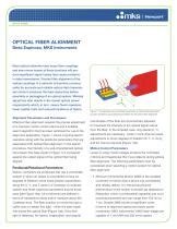OPTICAL FIBER ALIGNMENT MICRO CONTROLE Spectra Physics PDF Catalogs Technical