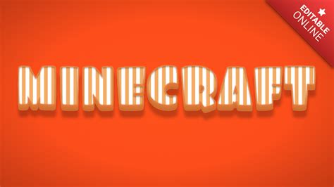Minecraft Editable Striped Style Text Effect Generator