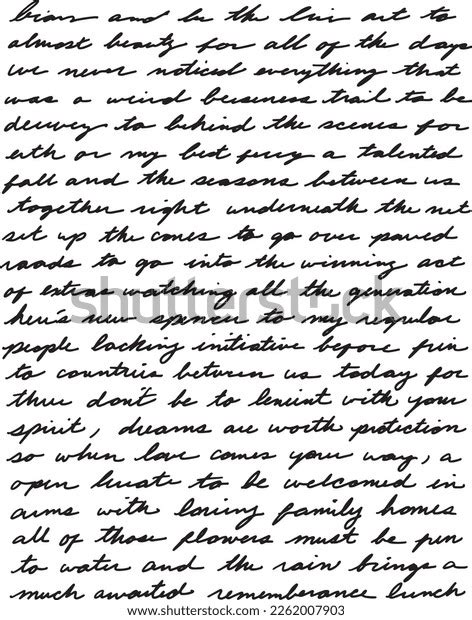 Vector Manuscript Female Cursive Writing Page Stock Vector Royalty Free 2262007903 Shutterstock