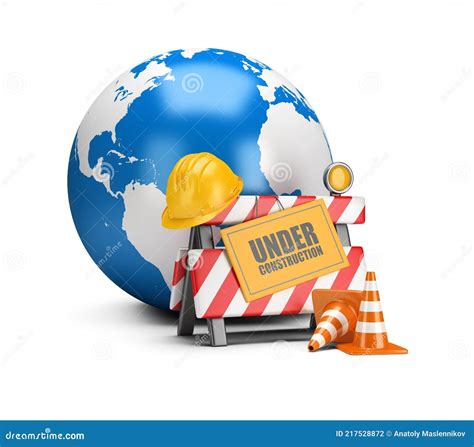World Is Under Construction Stock Illustration Illustration Of Earth