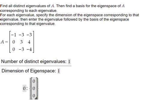 Solved Find All Distinct Eigenvalues Of A Then Find A Basis Chegg Com