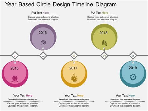 Ux Year Based Circle Design Timeline Diagram Flat Powerpoint Design Powerpoint Templates