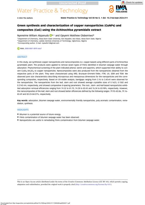 Pdf Green Synthesis And Characterization Of Copper Nanoparticles