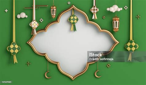 모스크 창 케투팟 랜턴 초승달 만화 스타일 라마단 카림 마울리드 이프타르 이스라 미라지 이드 알 피트르 아다 무하람 복사 공간 3d 그림이 있는 이슬람 장식 배경 0명에