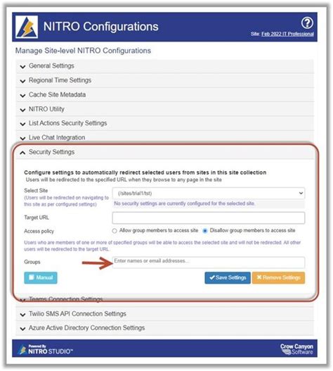 Active Directory Groups Integration With Nitro Crow Canyon Software Support