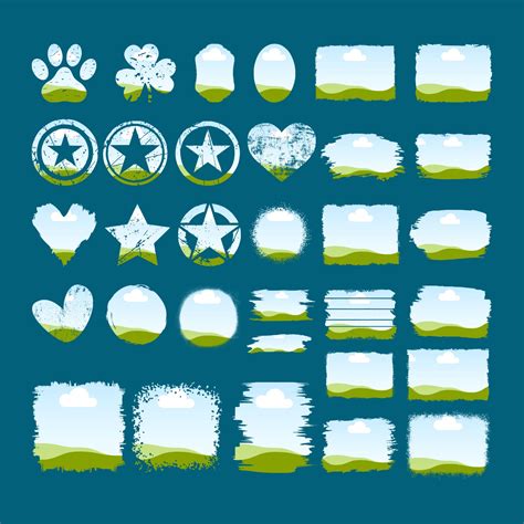 Canva Frames Templates With Distressed Borders Bundle Easy Drag And Drop Editable Digital