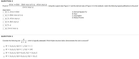 Solved QUESTION 2 Proof Of Alice Bob Bob Says Pl Alice Says Chegg Com