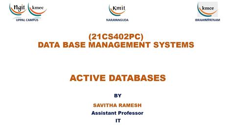 Active Databases Youtube