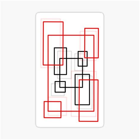 3d Rectangular Design Pattern Sticker For Sale By Akashdigiart