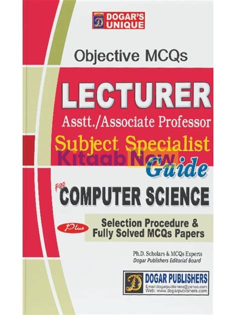 Lecturer Computer Science Kitaabnow