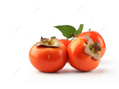 감 과일과 잎은 흰색 배경에 고립 팝마트 스타일의 감 Png 일러스트 및 이미지 에 대한 무료 다운로드 Pngtree