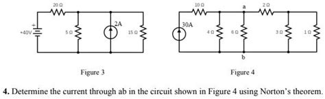 Solved 304 Figure Figure 4 Determine The Current Through Ab In The