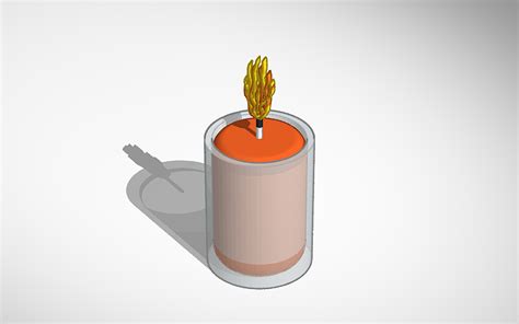 3d Design Candle Tinktober Tinkercad