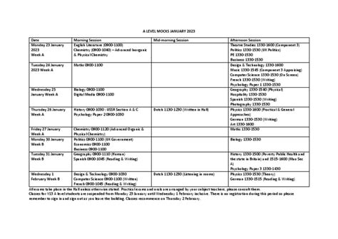 A Level Mocks January 2023docx Pdf Science