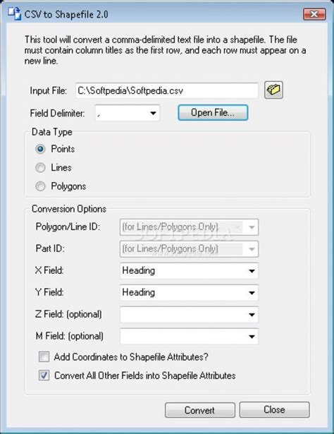 Csv To Shapefile Converter Download Softpedia