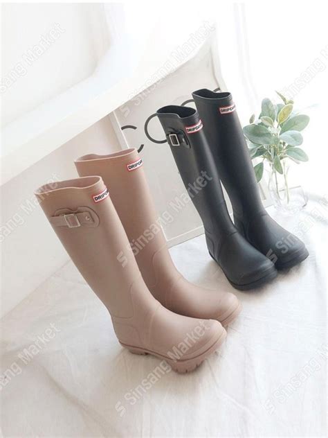 G1717 봄신상 벨트포인트 롱레인부츠 헬로마켓