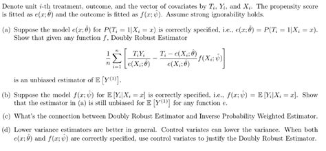Part D How Do You Use Control Variate To Show That