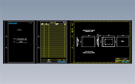 HMI人机界面01450028 WX B00 整机外形图 AutoCAD 2013 模型图纸下载 懒石网