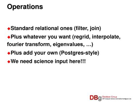 Scidb An Open Source Data Base Project By Michael Stonebraker And