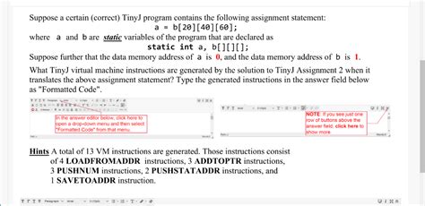 Solved Suppose A Certain Correct Tiny Program Contains The