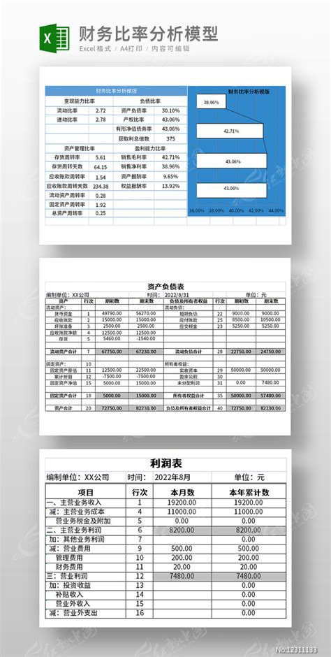 财务比率分析模型下载 红动中国