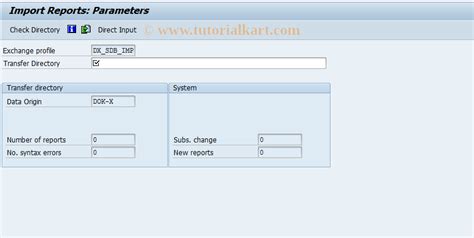 CG SAP Tcode Import Reports CG SAP Tcode Import Reports