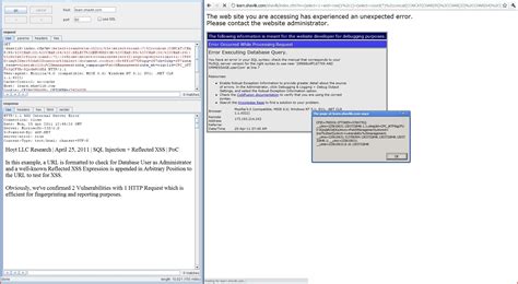ghdb dork sql injection database error cwe 89 capec 66 poc report