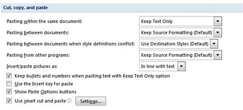 Copy Paste Unformatted Text In Word