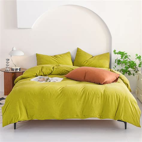 Luxlovery Chartreuse Comforter Set King Moss Green Bedding Comforter