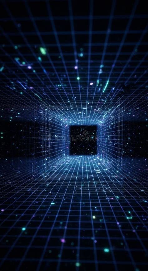 Abstract Digital Network Grid With Glowing Lines Stock Illustration Illustration Of Lines