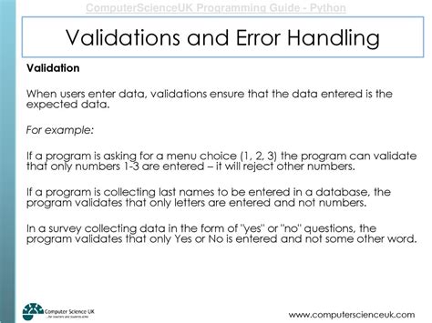 Validations And Error Handling Ppt Download