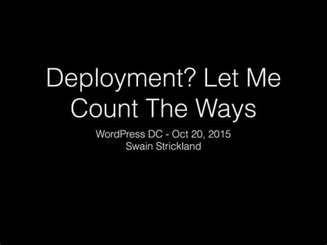 wordpress deployment ppt