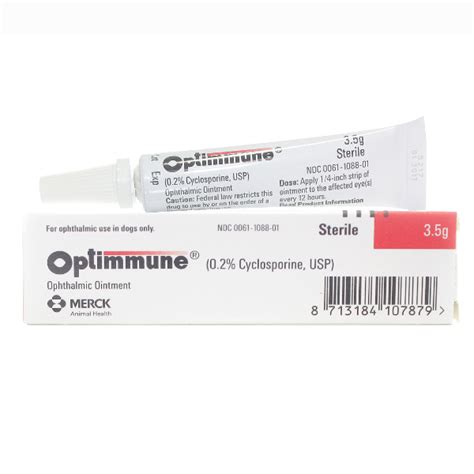 Optimmune Ointment 3 5gm 3 5gm Ointment By Merck Pet Rxvet