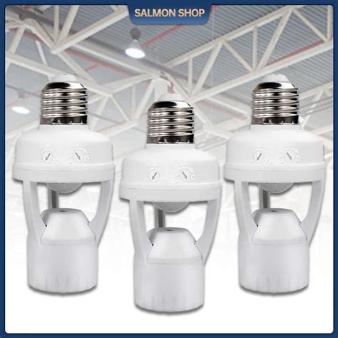 E27 Pir Sensor Lamp Head Adapter Infrared Sensor Lamp Holder Adjustable
