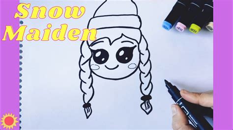 HOW TO DRAW A SNOW MAIDEN STEP BY STEP СНЕГУРОЧКА YouTube