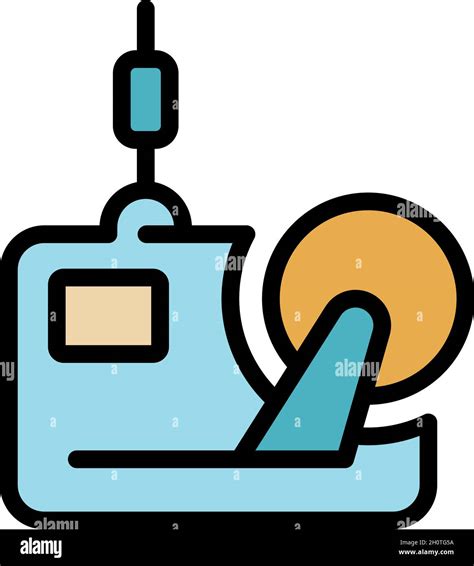 Textile Mill Equipment Icon Outline Textile Mill Equipment Vector Icon Color Flat Isolated
