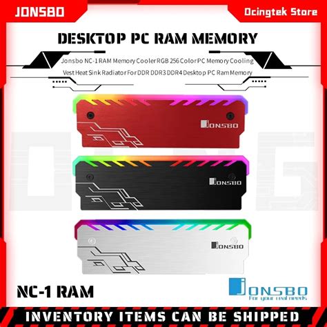 jonsbo nc 1 ram memory cooler rgb 256 color pc memory cooling vest heat