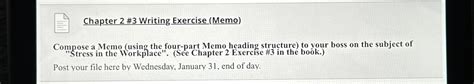 Solved Chapter 2 ﻿3 ﻿writing Exercise Memocompose A Memo