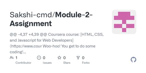 Github Sakshi Cmd Module Assignment Coursera Course Html Css And