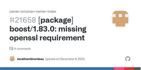 Package Boost1830 Missing Openssl Requirement · Issue 21658