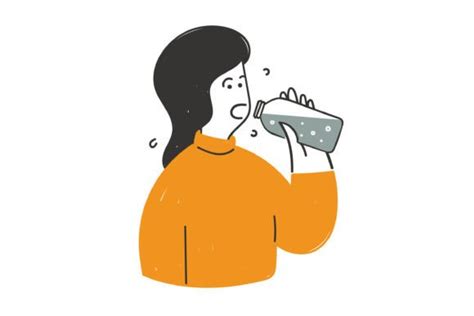 Doodle Person Drinking A Water Bottle Graphic By Devita Ayu