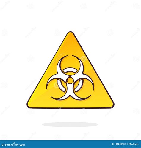 Yellow Triangular Warning Sign Cartoon Vector 17003019