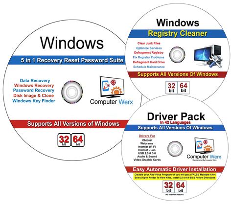12 In 1 Windows Utility Pack Windows Registry Cleaner Recovey Reset