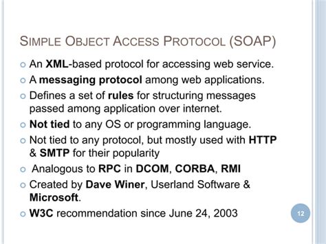 Soap Simple Object Access Protocol Pptx Internet Computing