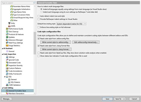 General Formatter Style Resharper Documentation