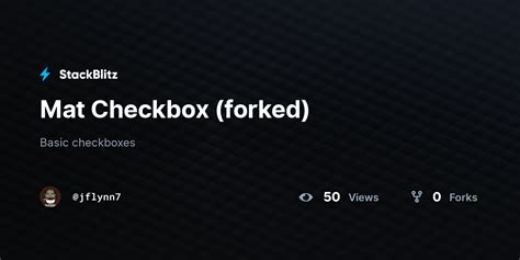 Mat Checkbox Forked StackBlitz